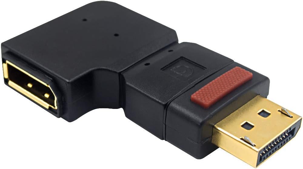 Maxhood Displayport Extension Adapter, Right Angle 90 Degree ...