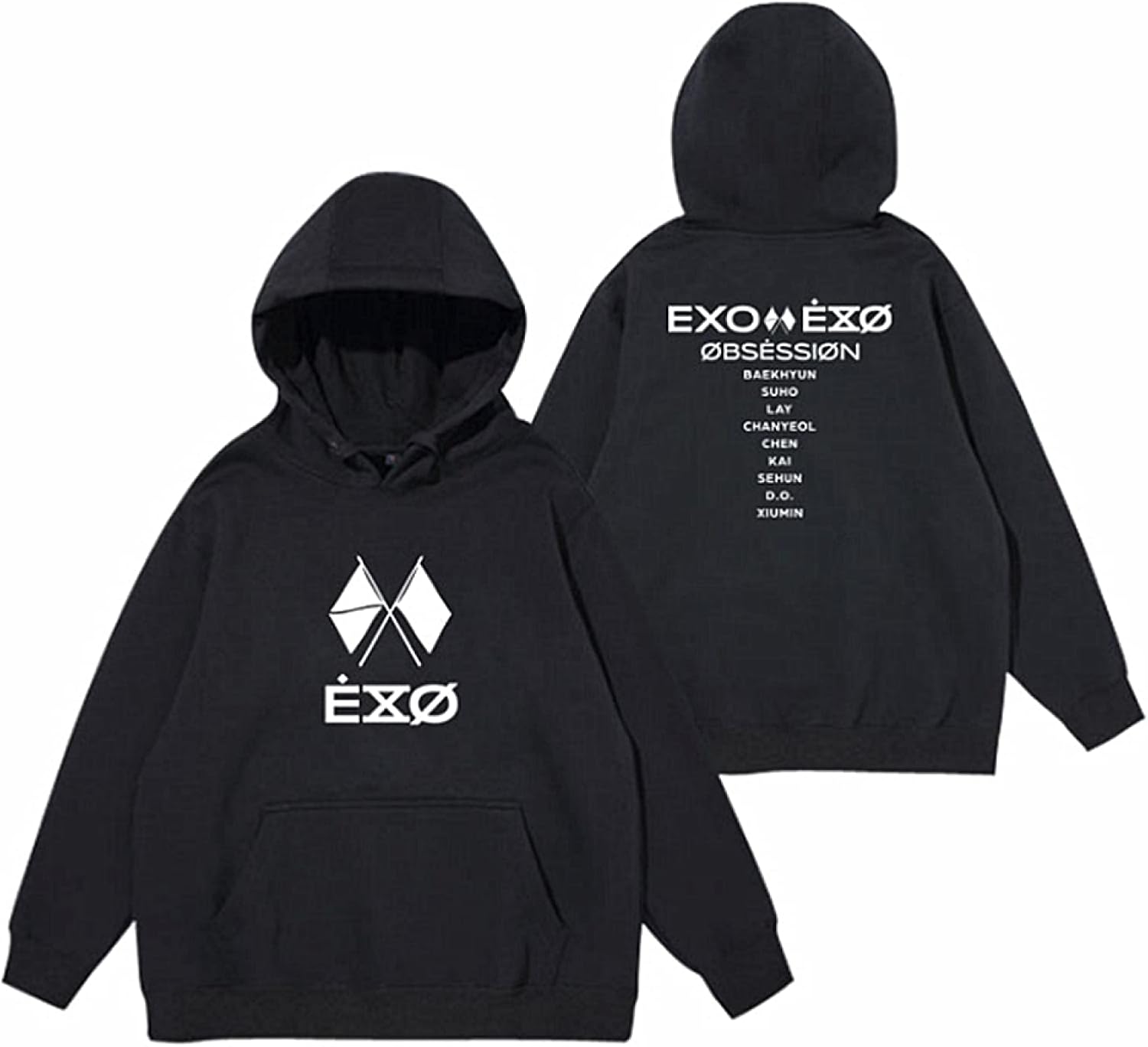 Kpop EXO Plush Hoodie Sweatshirt for Men Women OBSESSION 2019 Casual ...