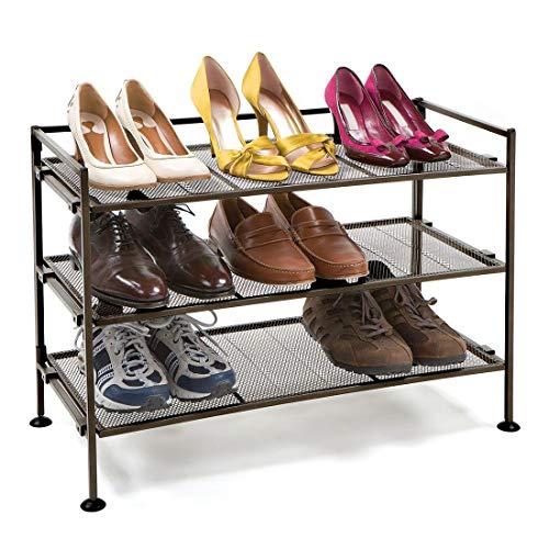 Seville Classics Multi Level Shoe Rack Sturdy Freestanding Shelf for ...