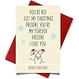 Amazon.com : Cheerin Christmas Card with Envelope - Funny Romantic Xmas Card - Love Christmas ...
