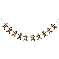 Wooden Gingerbread Man Christmas Garland Party Bunting Decoration, 2M ...