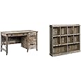 Amazon.com: Sauder Carson Forge Pedestal Desk, L: 53.19" x W: 22.64" x ...
