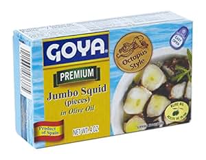 Goya Foods Octopus Style Squid Pieces in Olive Oil, 4 Ounce (Pack of 25 ...