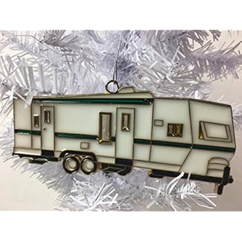 Amazon.com: RV Christmas Holiday Tree Ornament Travel Trailer: Home ...