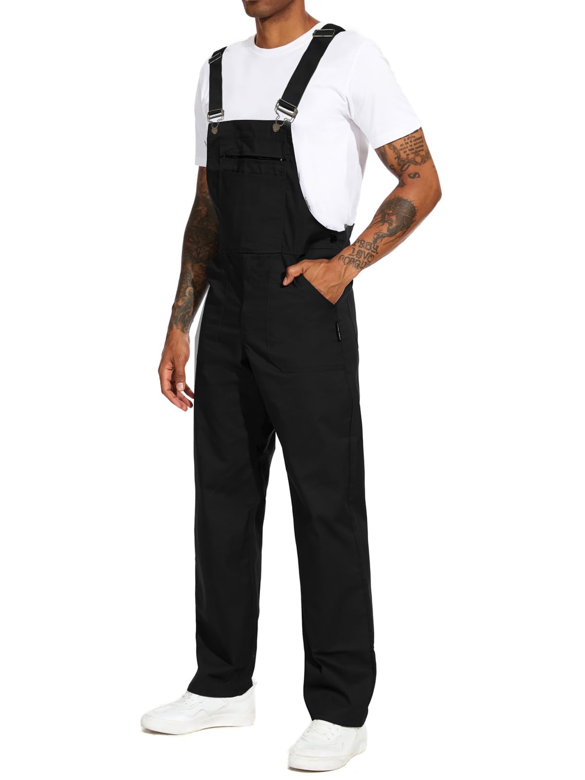 WORK IDEA Men's Bib Overalls,Men's Overalls Workwear Lightweight with ...