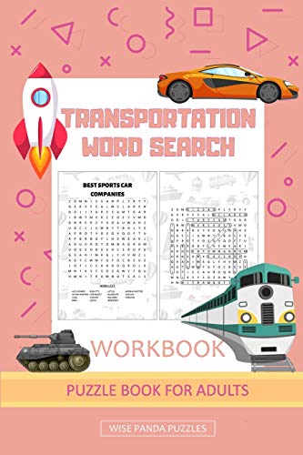 Transportation word search puzzle books for adults by wise panda ...
