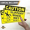 Slippery When Wet Sign Decals - Caution Wet Floor Sign - Vinyl Caution ...