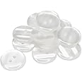 Amazon.com: Clear Buttons Pack of 12 - 0.75 inch Transparent 2 Hole ...