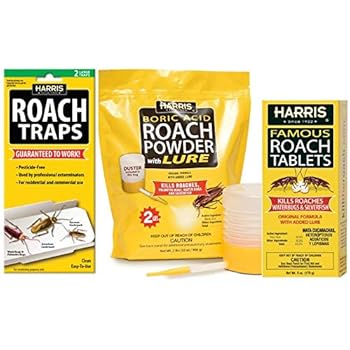 Amazon.com : HARRIS Roach Kit Value Pack - Includes 32oz Acid Roach ...