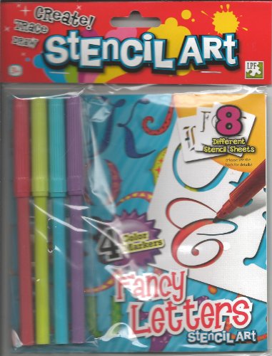 Stencil Art Kit (Fancy Letters): Amazon.com: Books