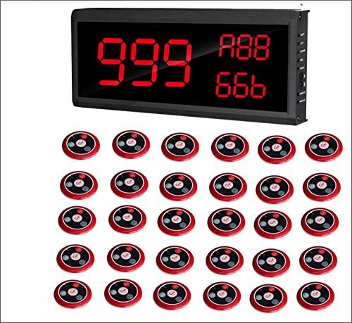 Reataurant Wireless Calling System 3-Number Big Display+ Wireless ...