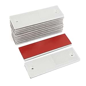 Amazon.com: uxcell Universal Trailer Car White Reflective Warning Plate ...