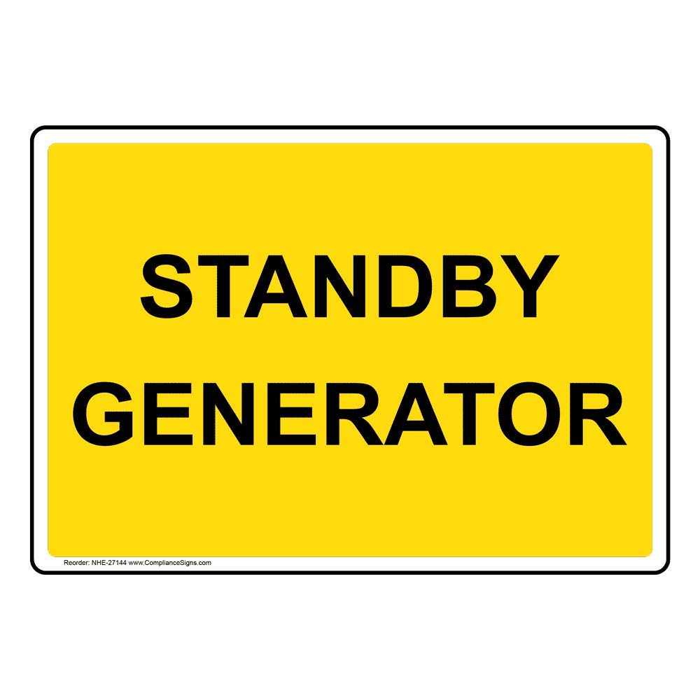 Standby Generator Sign 10x7 Inch Plastic For Electrical Made In USA standby-generator-sign-10x7-inch-plastic-for-electrical-made-in-usa