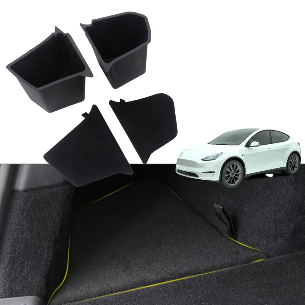 NITOYO Trunk Organizer Storage Boxes with Lids fit for Tesla Model Y ...