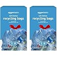 Amazon.com: Amazon Basics Blue Recycling Trash Bags, Unscented, 13 ...