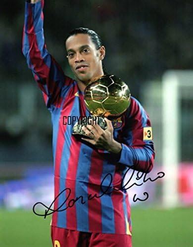 LIMITED EDITION RONALDINHO SIGNED PHOTOGRAPH + CERT PRINTED AUTOGRAPH ...