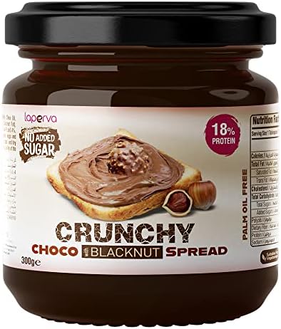 Laperva No Added Sugar Crunchy Chocolate Spread, 18% Protein, Keto ...