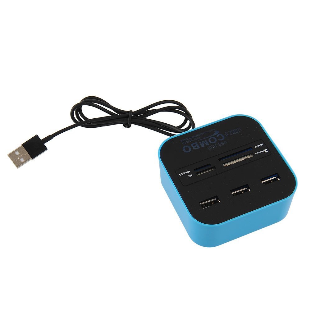 3 ports USB 2.0 HUB with Multi-card Reader Combo for SD/MMC/M2/MS MP ...