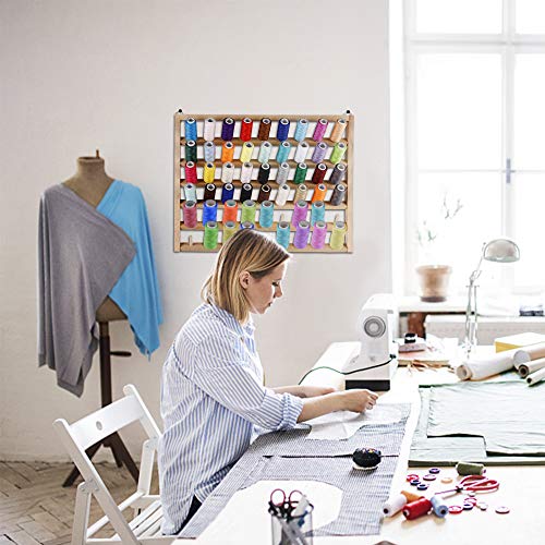 SAND MINE 2 Pack 54-Spool Thread Rack, Wall-Mounted Thread Holder ...