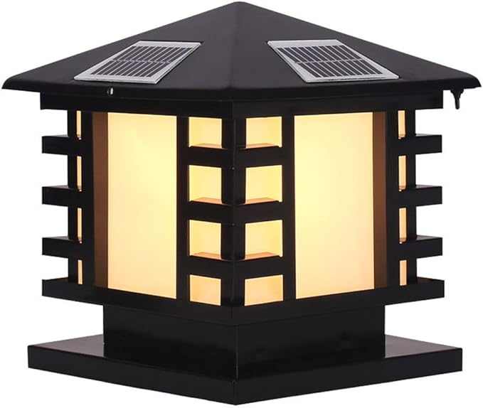 Square Solar Post Cap Lights Bright LED Cast Aluminum Solar Column Lamp ...