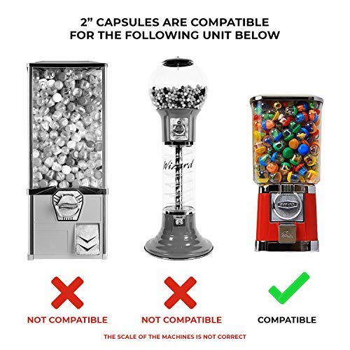 Vending Machine Capsules - 1.1 Inch Tiny Frosty Clear-Colored Acorn ...