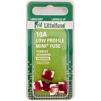 Amazon.com: Littelfuse LMIN010.VP MINI Low Profile 10 Amp Carded Blade Fuse, (Pack of 5): Automotive