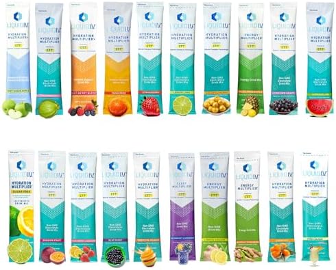 GARIZZE Hydration Multiplier Liquid IV Variety Pack - 20 Different ...