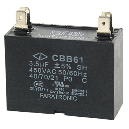 Sellify 3.5MFD 3.5uf 450VAC 50/60Hz 4 Terminal Fan Capacitor CBB61 ...