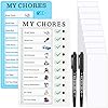 2 Pieces Chore Chart for Kids Adults RV Checklist Board Detachable Message Board to Do List ...