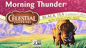 Amazon.com : Celestial Seasonings Black Tea Morning Thunder, 20-count ...