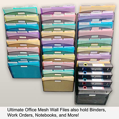 Ultimate Office Mesh Wall File Organizer, 12 Tier Vertical Mount ...