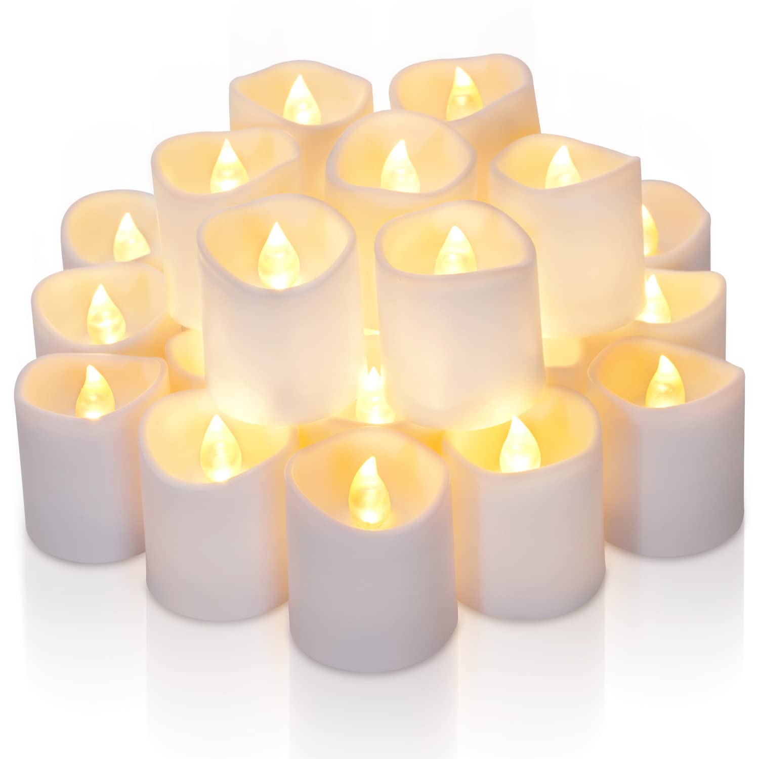 Homemory 24Pack Timer Flameless LED Votive Candles, Long Lasting ...