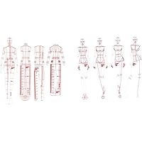 8PCS Fashion Drawing Template Ruler Set, Woman Sewing Humanoid Patterns ...