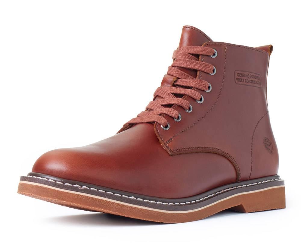 SUREWAY Men's Service Boot,Casual Work Boots, Full-Grain Leather ...