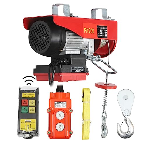 440 Lbs Automatic Electric Cable Hoist, Wireless Remote Control, 110V ...