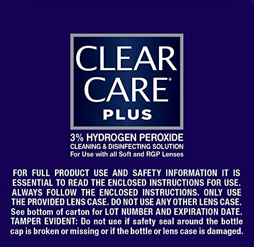 Clear Care Plus Cleaning and Disinfecting Solution with Lens Case, Clear, 12 Fl Oz | Pricepulse