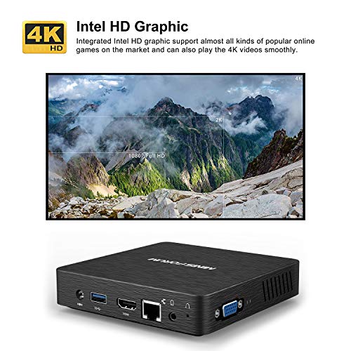 Mini PC Intel Z8350 Fanless Desktop Computer 4GB RAM/ 64GB eMMC with ...