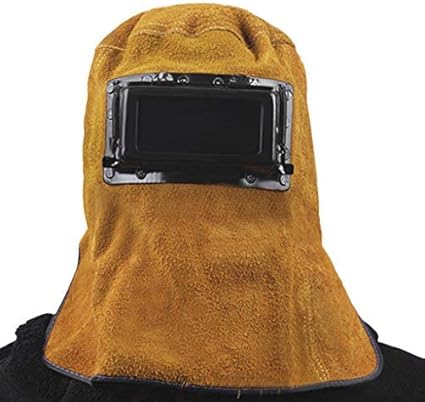 Leather Welding Helmet Breathable Heat Resistant Welder Grinding ...