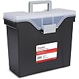 Amazon.com : STAPLES Slim Portable File Tote, Letter Size, Black ...
