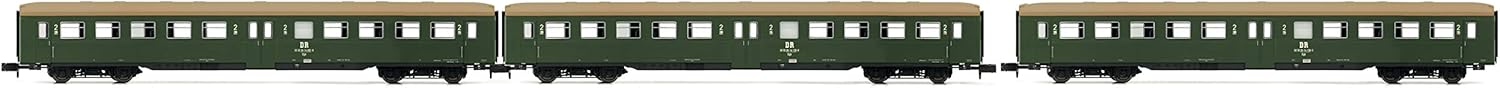 ARNOLD HN4246 3-tlg. Set Reisezugwagen “Lowa E5”, grün mit braunem Dach Model Railway Rolling ...
