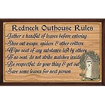 Redneck Outhouse Signs Amazon.com: Funny Outhouse Dad Guy Pun Humor
