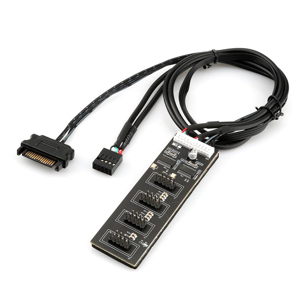 ZORZA 1Pcs 9Pin USB Header Splitter with SATA Power Practical USB 2.0 ...