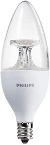 Philips LED Dimmable B11 Clear Candle Light Bulb: 300-Lumen, 5000-Kelvin, 4.5-Watt (40-Watt ...
