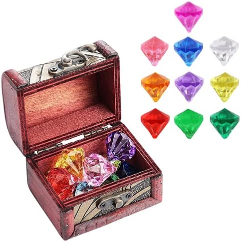 Dive Gem Pool Toys Treasure Box Colorful Diamonds Set Underwater Summer ...