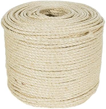 Golberg Premium 3/8-Inch Twisted Sisal Rope - Pet Safe - 100 Feet ...
