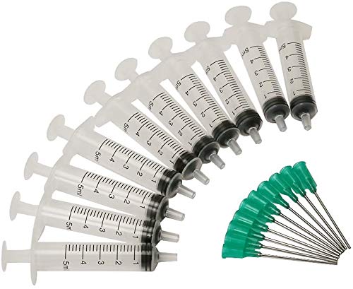 Jeringa de 5 ml con agujas de punta roma de 18 g 1,5 pulgadas para ...