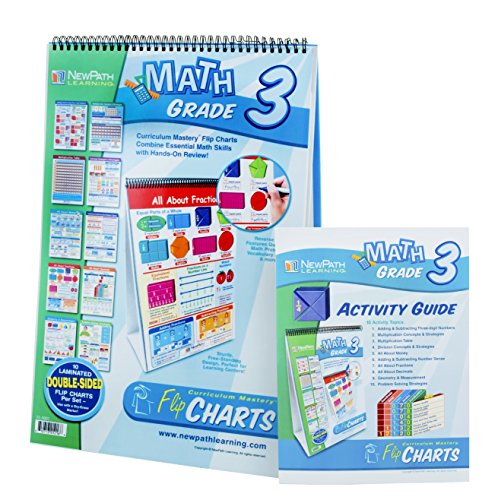 Buy EISCO Grade 3 Maths Educational Flip Charts, Laminated Double Sided ...