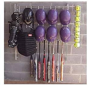 Amazon.com : Dugout Organizer Rack - Softball : Baseball Bat Racks ...