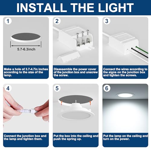 SikSog Smart Recessed Lighting 6 Inch Color Changing 16W LED Downlight ...