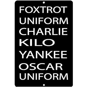 Amazon.com: Military Alphabet ~ Metal Sign ~ 9 x 12 inches ~ USA Made ...